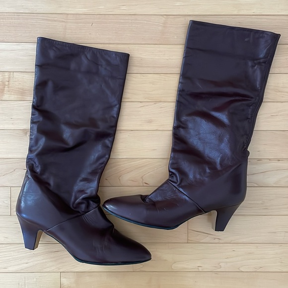 Joyce California | Shoes | Joyce California Vintage Burgundy Heeled ...